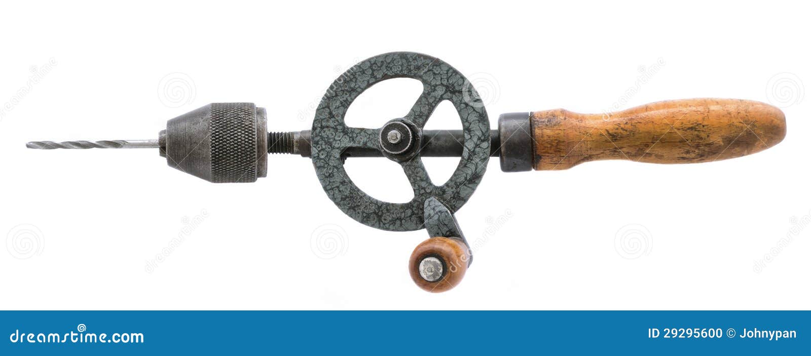 Oude handboor stock foto. Image of huis, apparatuur, hand - 29295600
