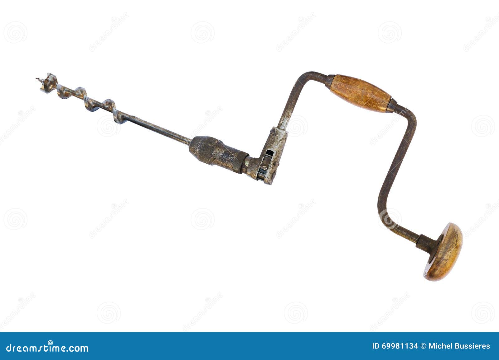 Oude handboor stock foto. Image of bouw, door, hout, droeg - 69981134