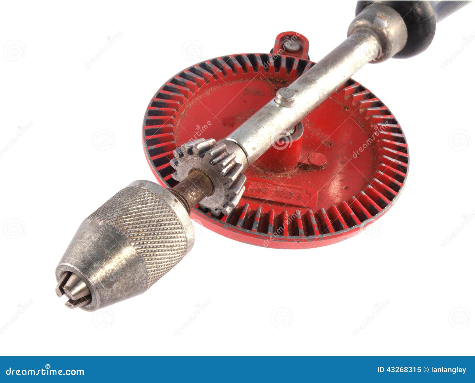 Oude Handboor Op Een Witte Achtergrond Stock Afbeelding - Image of ...