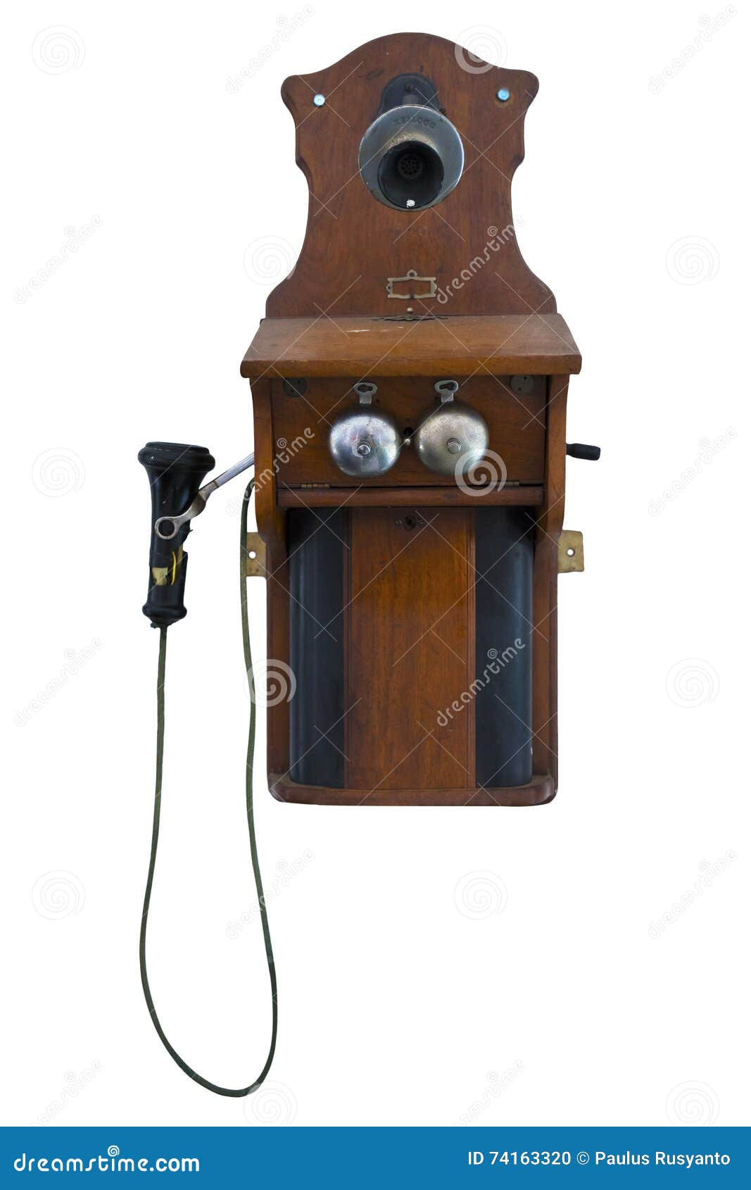 Oude Houten Telefoon stock foto. Image of klassiek, apparaat - 74163320