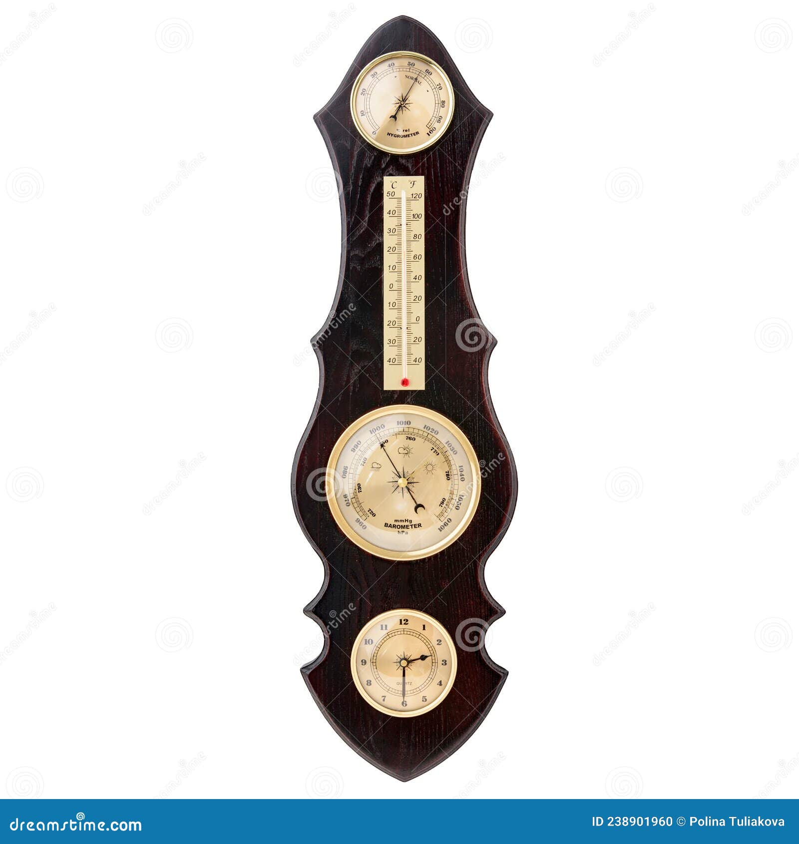 Oude Houten Wandklok Met Barometer Op Een Witte Achtergrond Stock Foto ... Oude Houten Wandklok Met Barometer Op Een Witte Achtergrond Stock Foto ...