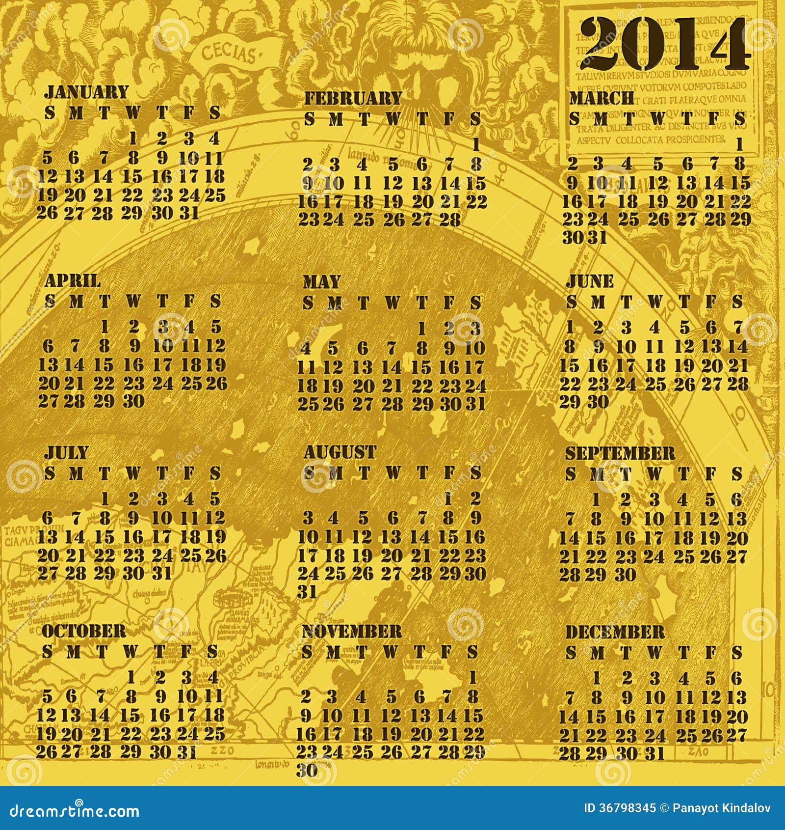 Oude kalender stock illustratie. Illustration of jaarlijks - 36798345