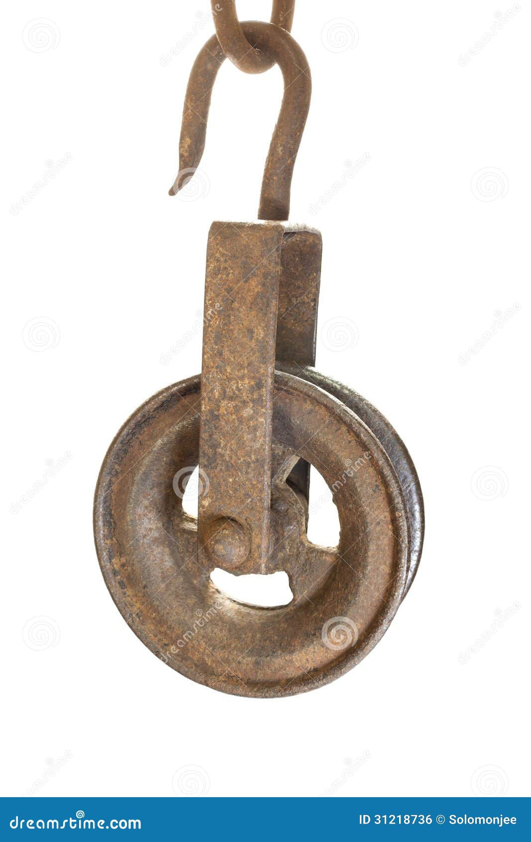 Oude Katrol stock foto. Image of hijstoestel, mechanisch - 31218736