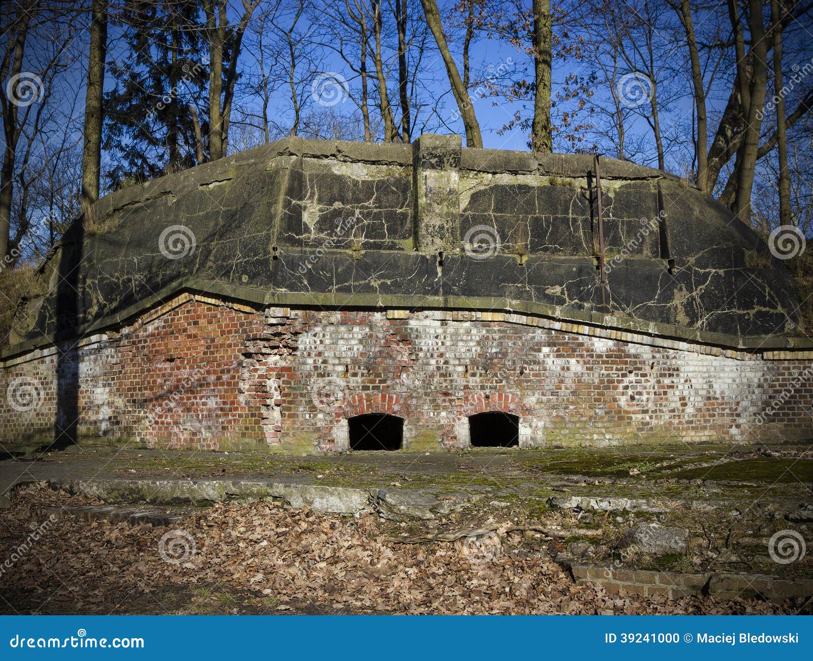 Oude Militaire Bunker in Bos. Stock Foto - Image of defensie, vuil ...