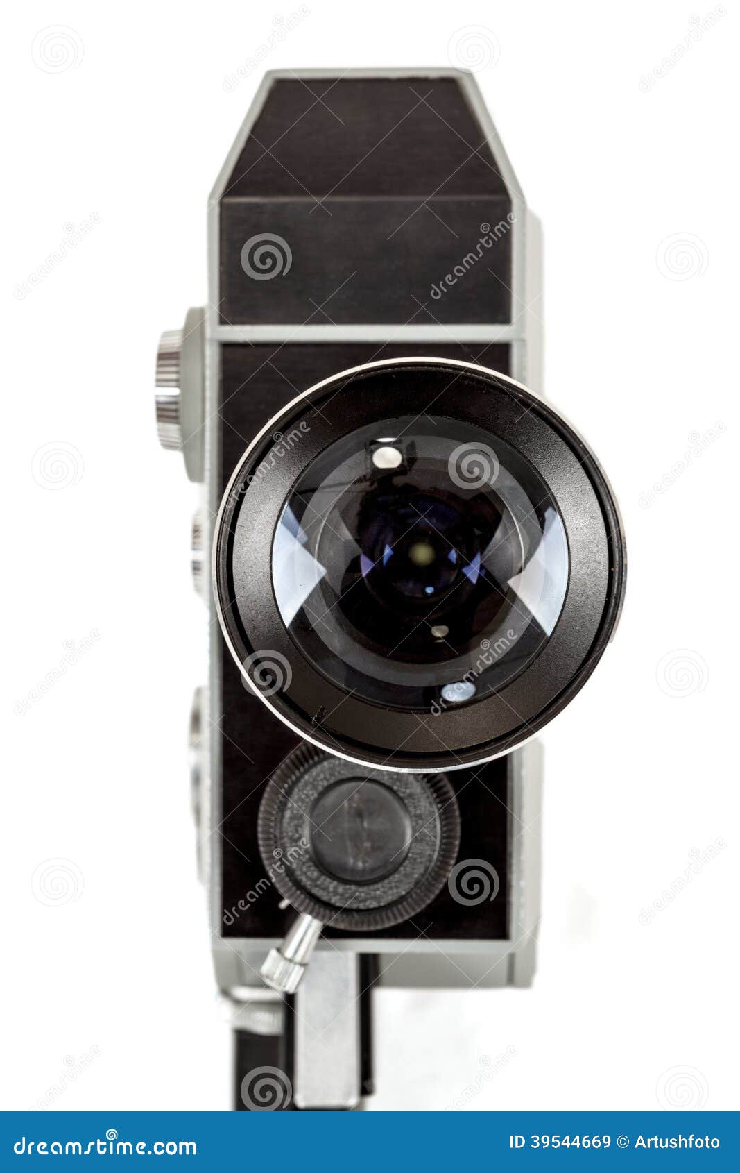 Oude 8mm filmcamera op wit stock afbeelding. Image of lens - 39544669