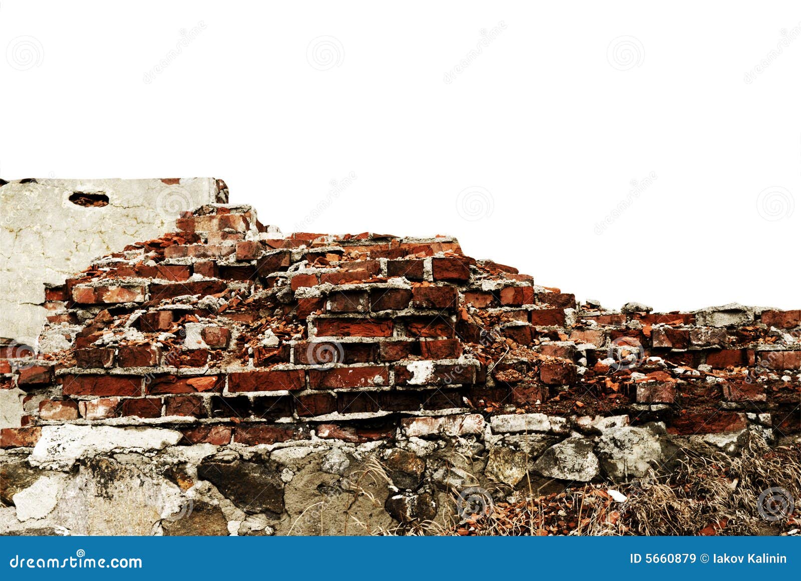 Oude muur stock afbeelding. Image of cement, deel, beschadigd - 5660879