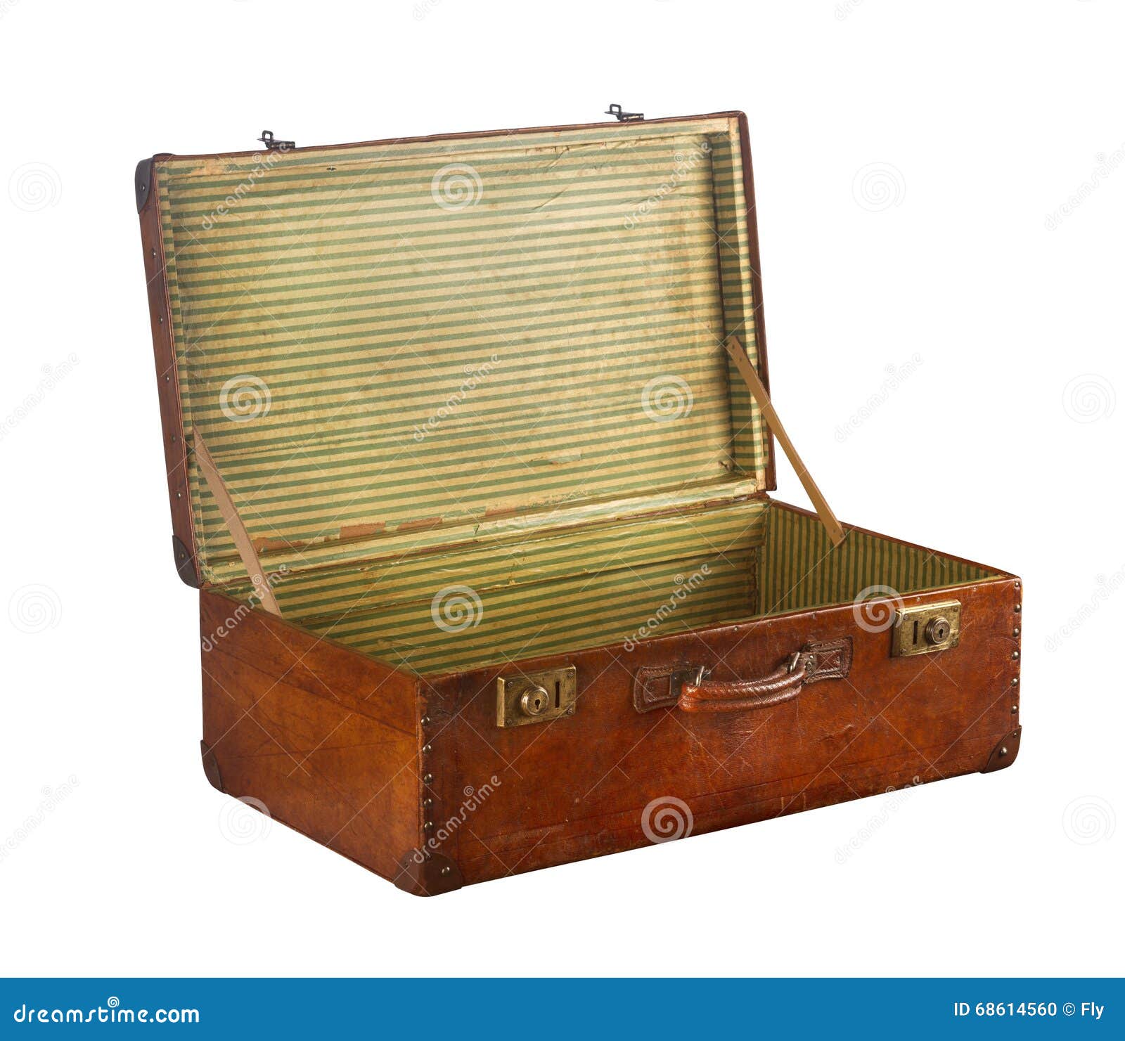 Oude open Koffer stock foto. Image of bagage, geweven - 68614560