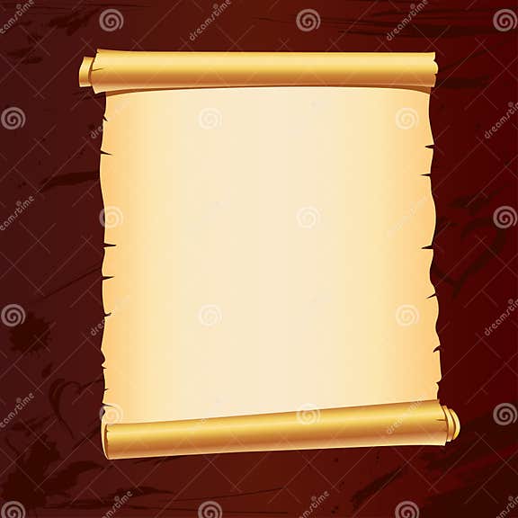 Oude perkamentrol vector illustratie. Illustration of fladderen - 22735604