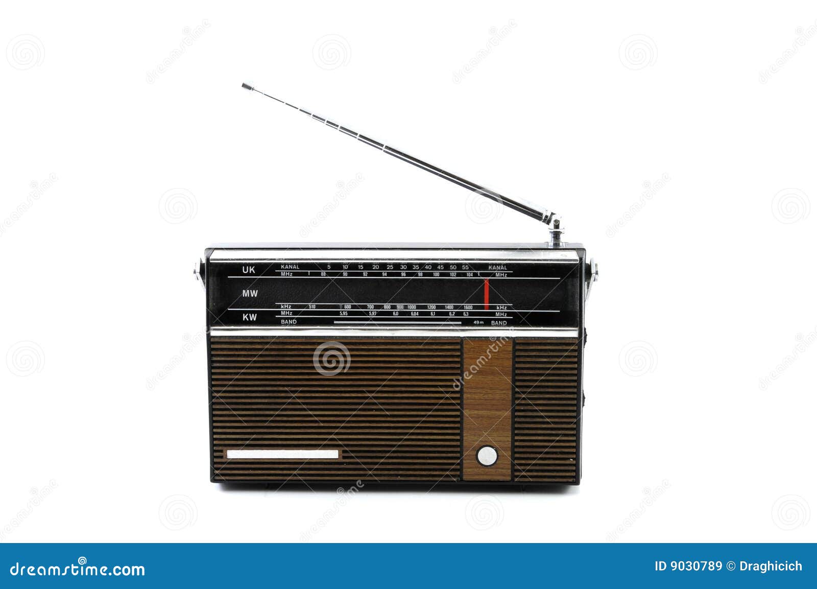 Oude radio stock afbeelding. Image of mededeling, stereo - 9030789
