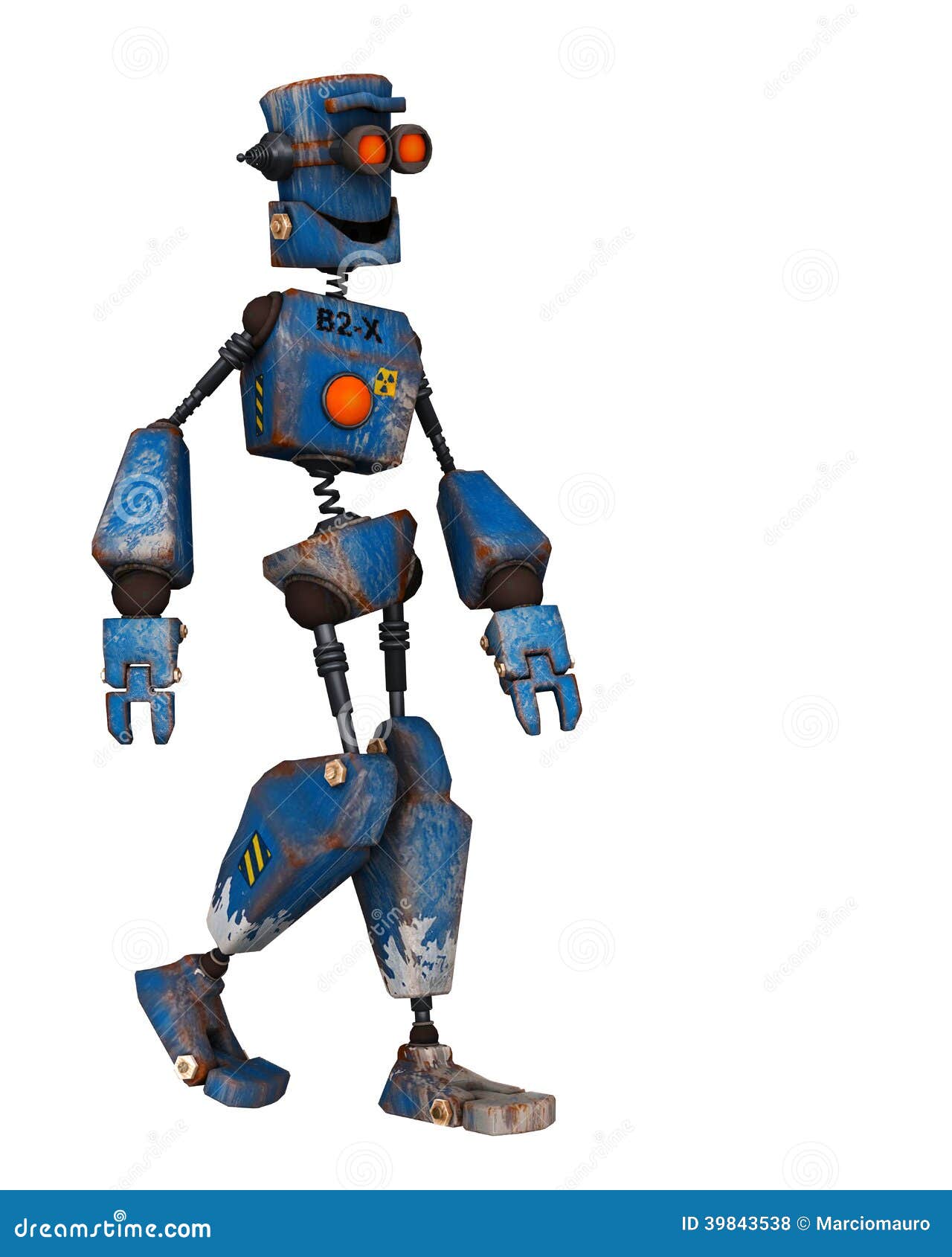 Oude robot die enkel lopen stock illustratie. Illustration of ...