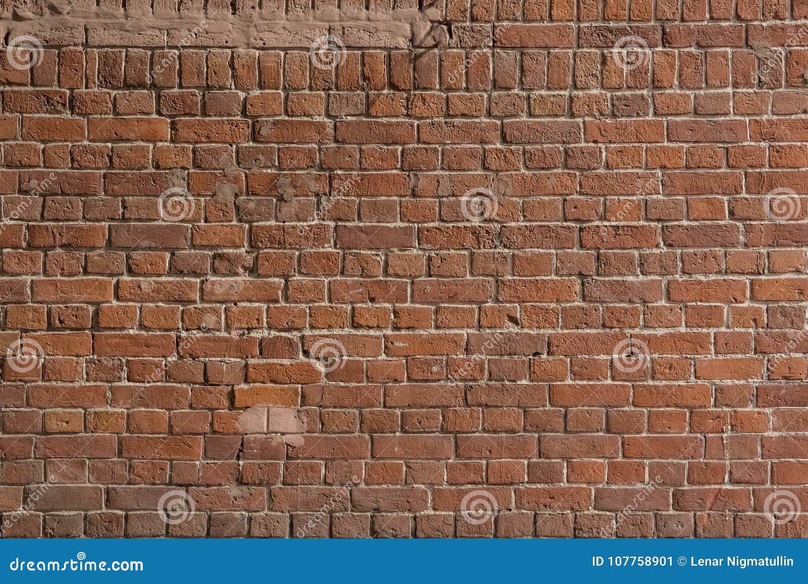 Oude Rode Bakstenen En Wit Cement, Muurtextuur Stock Afbeelding - Image ...