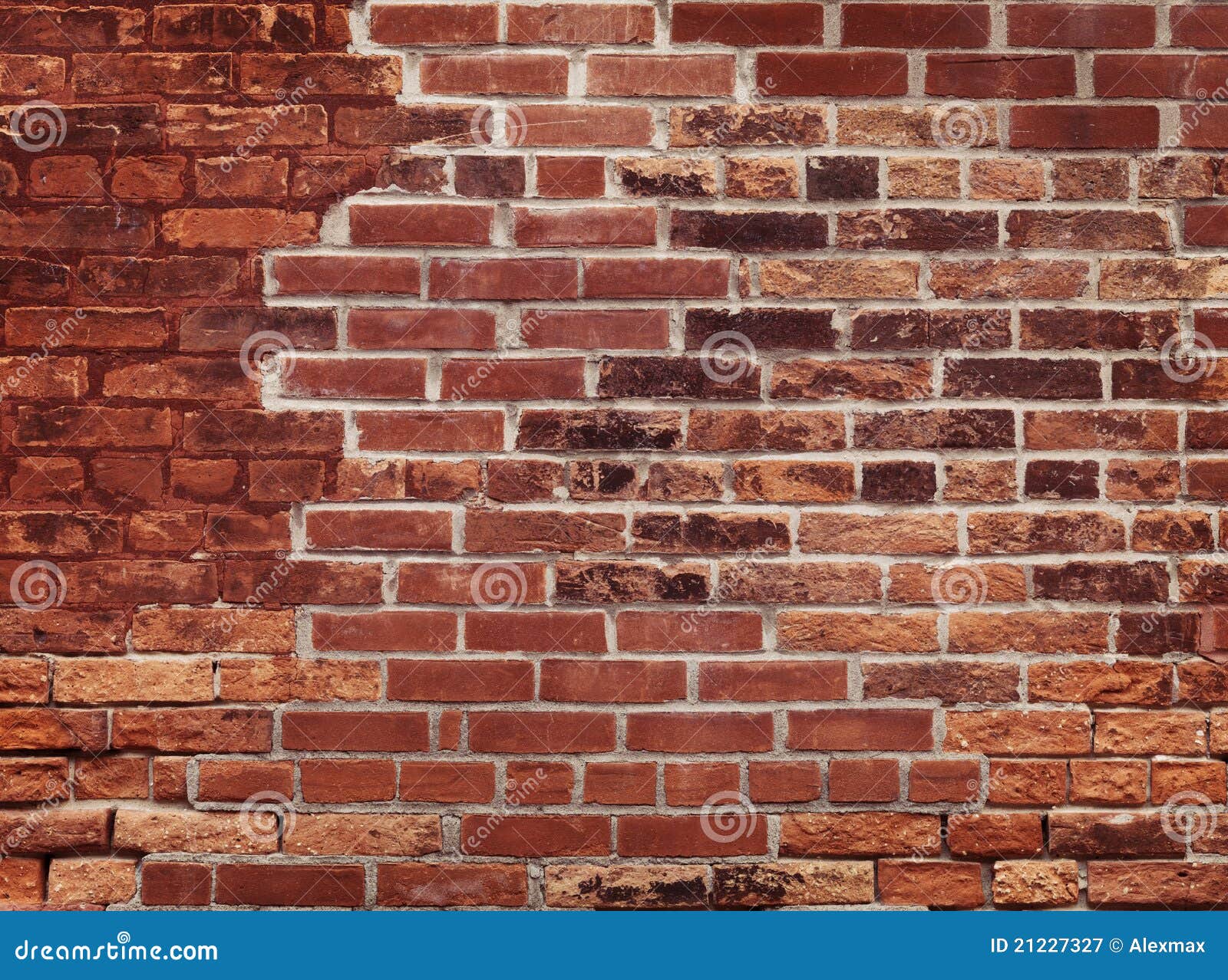 Oude Rode Bakstenen muur stock afbeelding. Image of doorstaan - 21227327