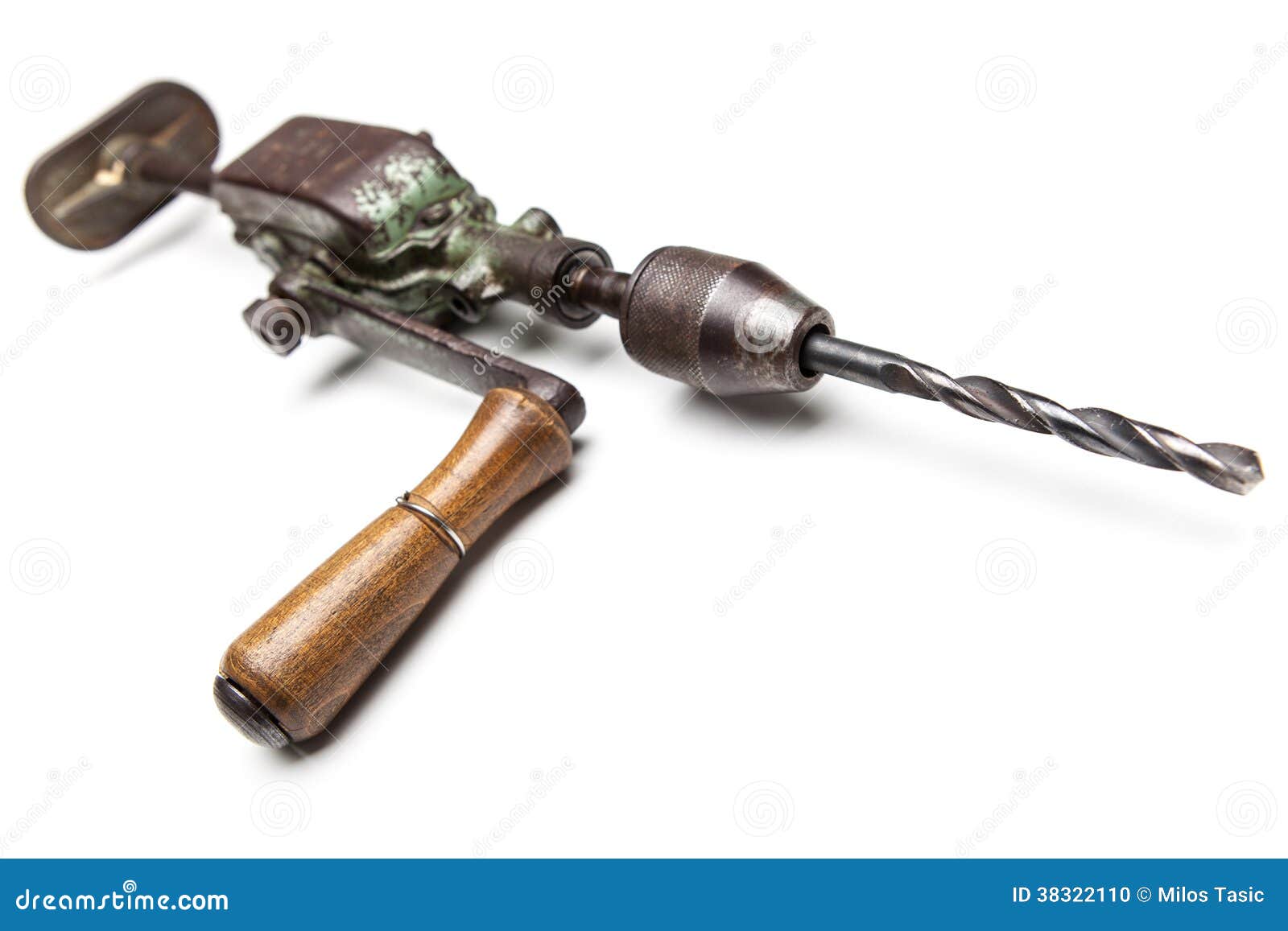 Oude roestige handboor stock foto. Image of werktuigkundige - 38322110