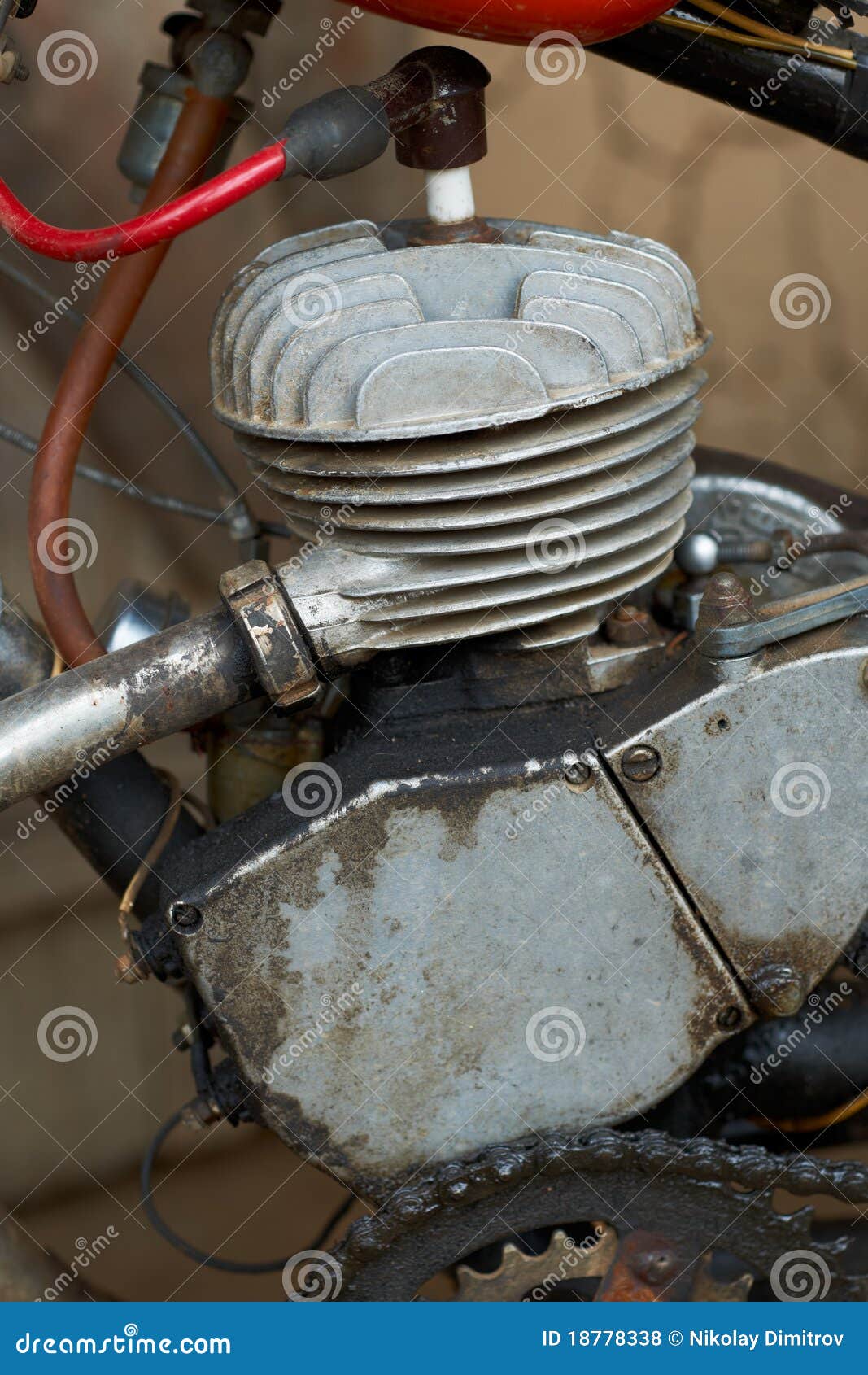 Oude Russische Tweetakt- Motor Stock Foto - Image of reserveonderdelen ...