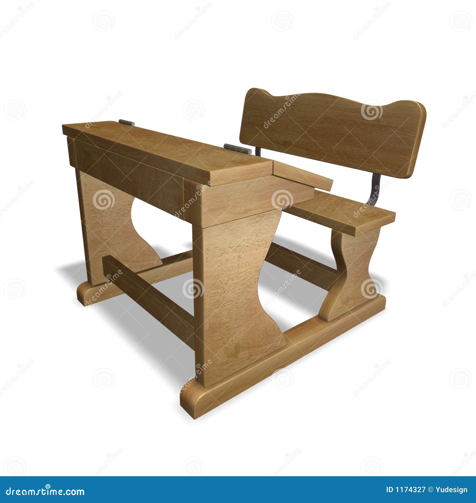 Oude schoolbank stock illustratie. Illustration of onderwijs - 1174327