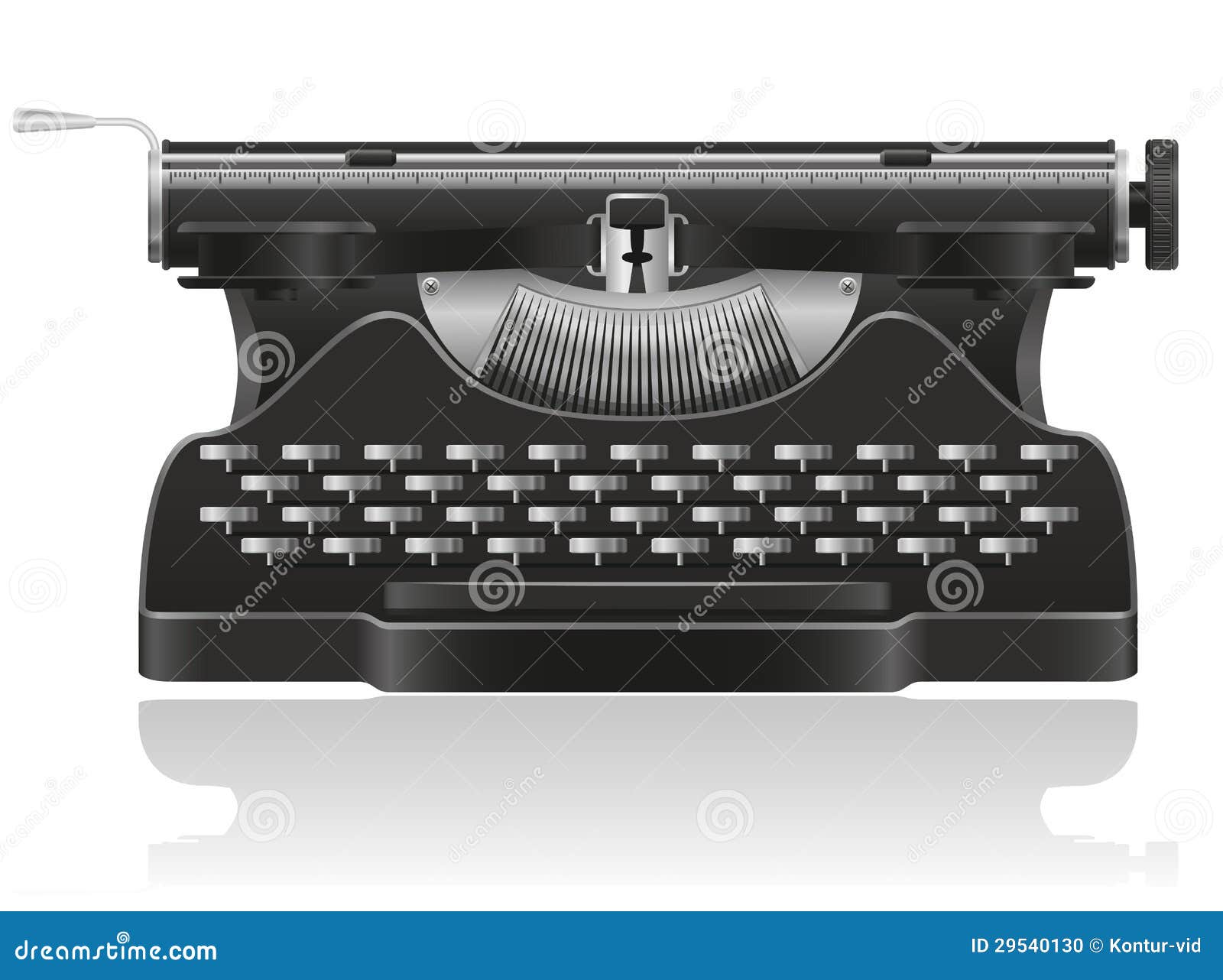 Oude Schrijfmachineillustratie Stock Illustratie - Illustration of ...