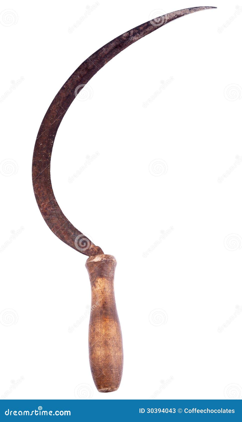 Oude sikkel stock afbeelding. Image of stelen, metaal - 30394043
