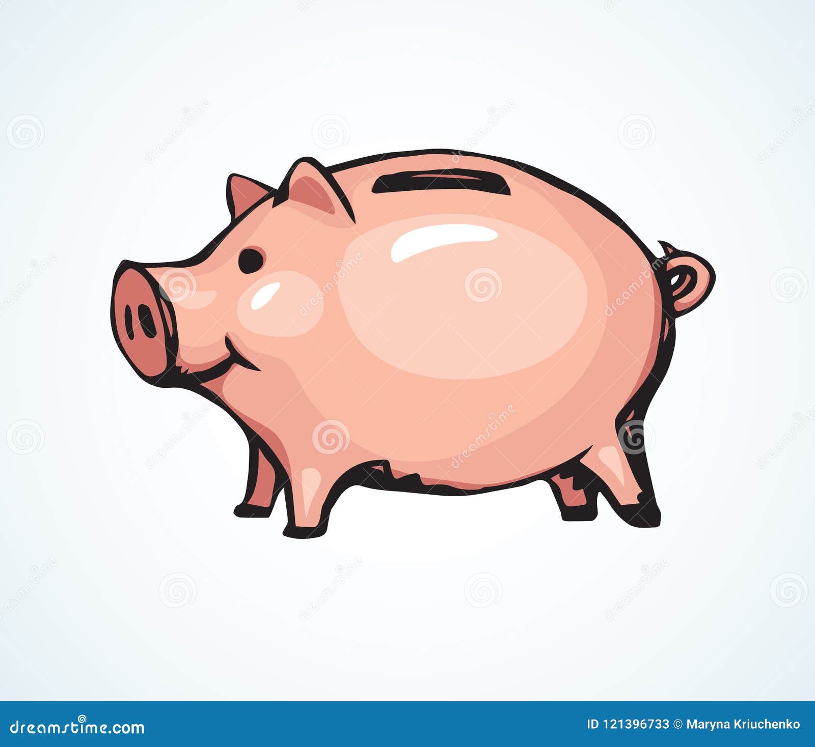 Oude Spaarpot Vector Symbool Vector Illustratie - Illustration of geld ...