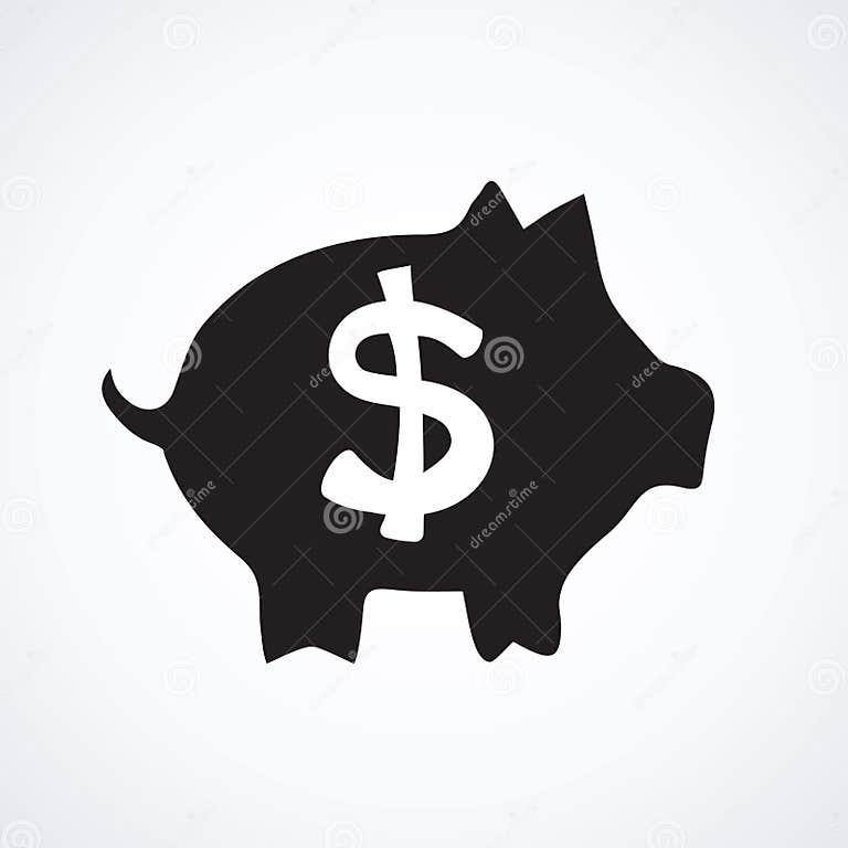 Oude Spaarpot Vector Symbool Vector Illustratie - Illustration of munt ...