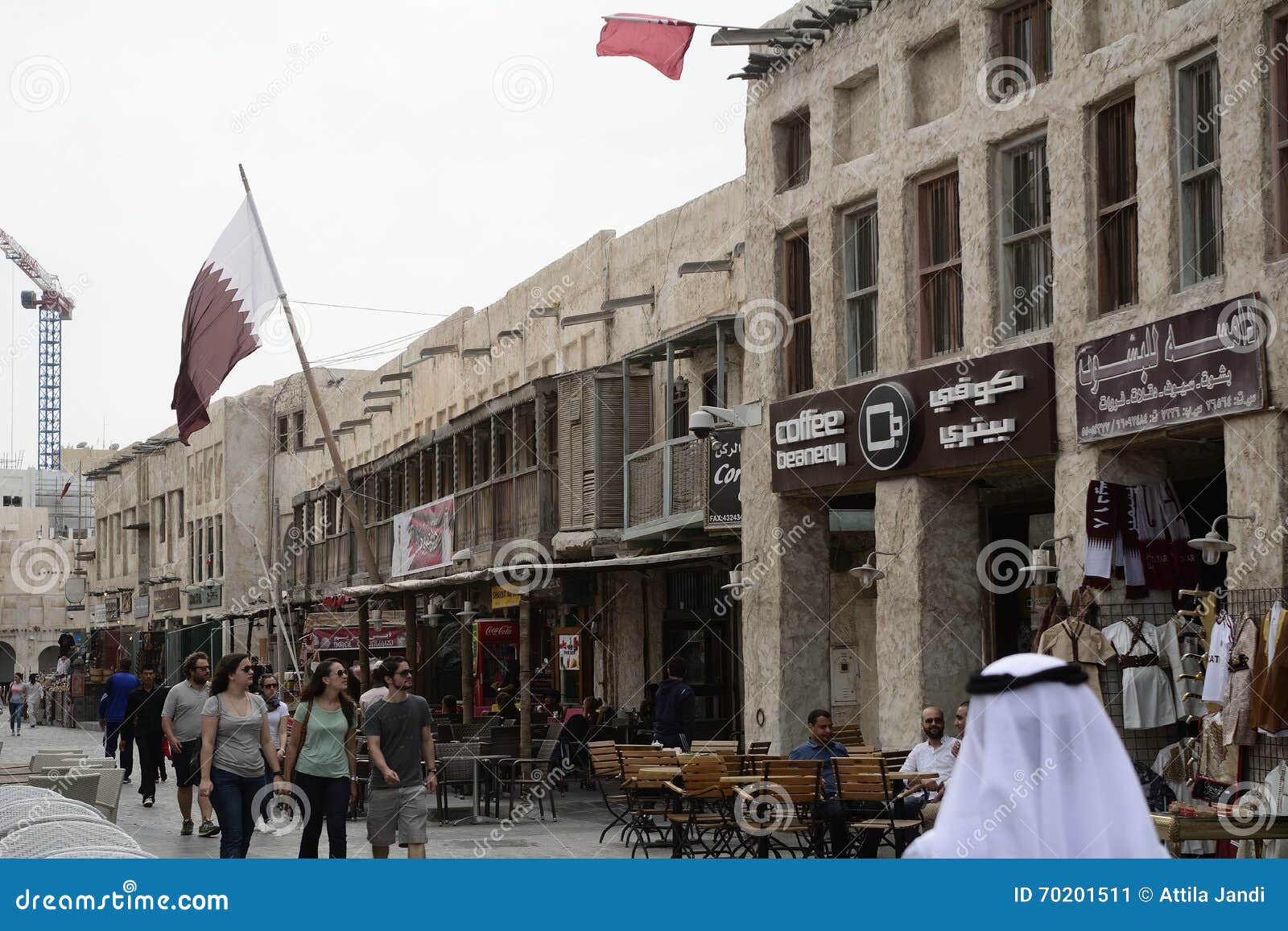 Oude stad, Doha, Qatar redactionele foto. Image of moslim - 70201511