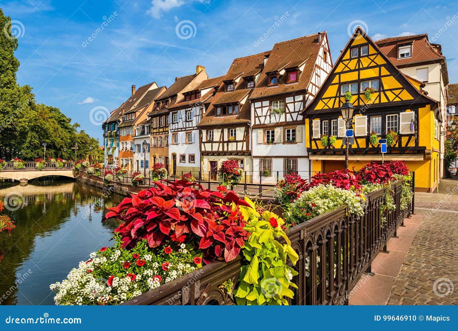 Oude Stad Van Colmar, De Elzas, Frankrijk Stock Foto - Image of hemel ...