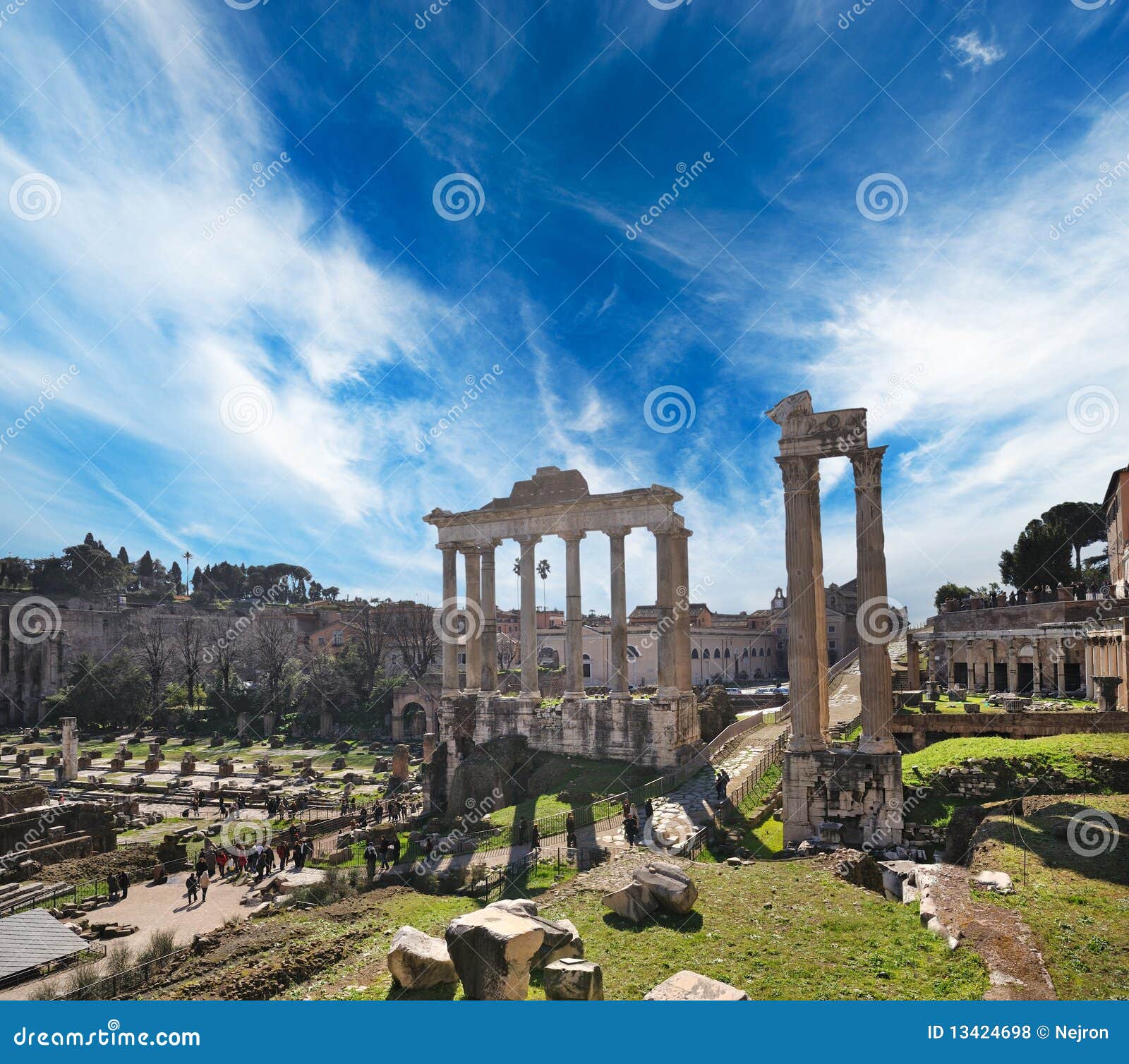 Oude stad van Rome stock foto. Image of architectuur - 13424698