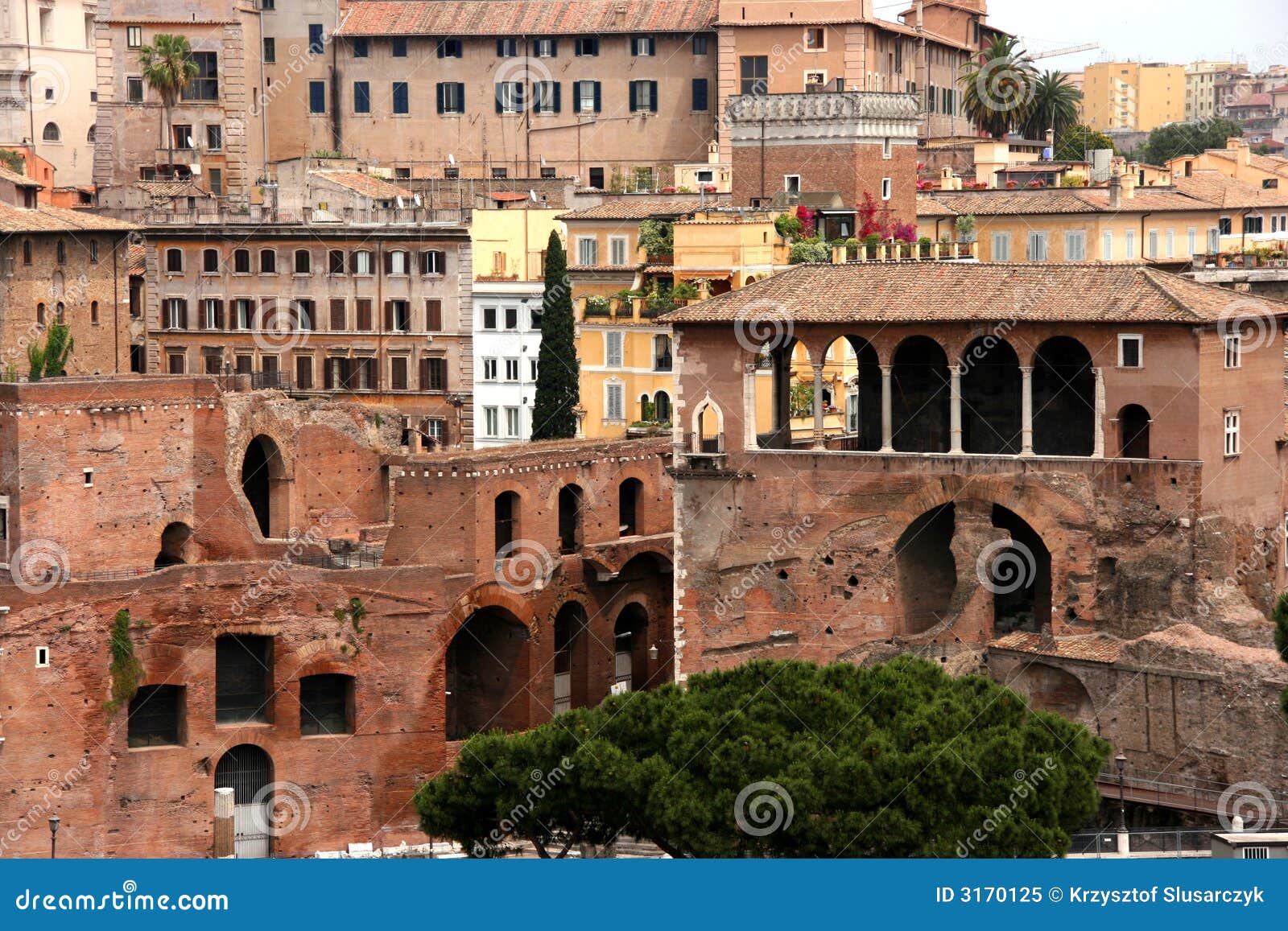 Oude stad van Rome stock afbeelding. Image of bestemming - 3170125