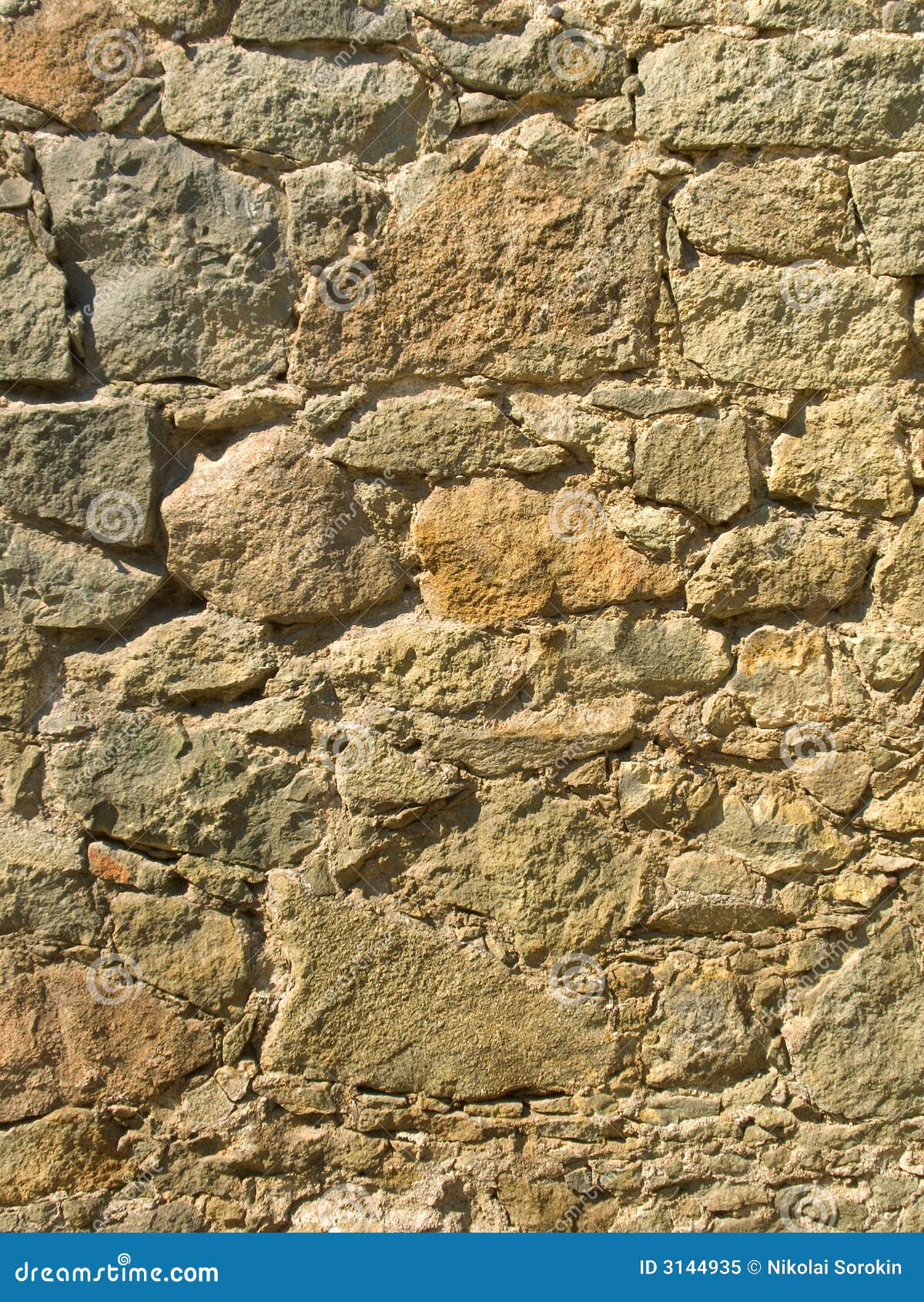 Oude steenachtige muur stock afbeelding. Image of beschadigd - 3144935