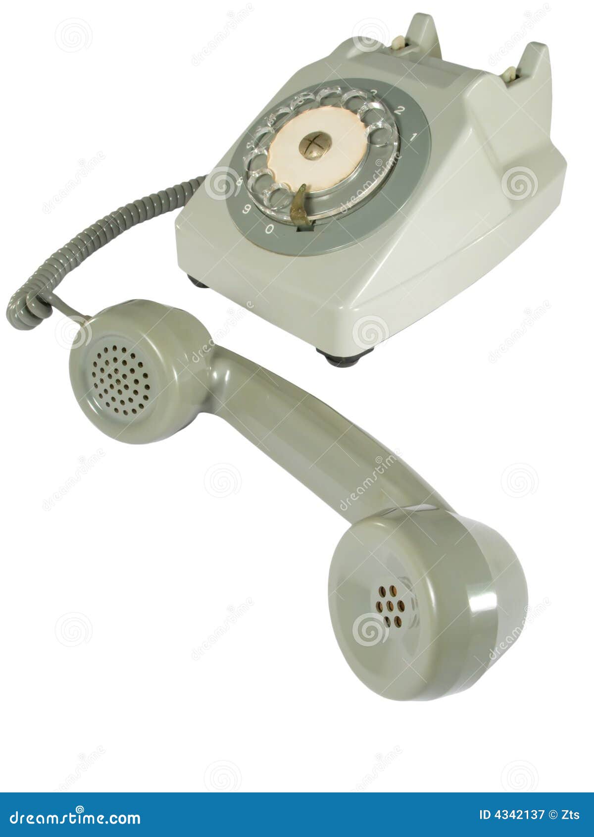 Oude telefoon stock afbeelding. Image of geïsoleerd, haak - 4342137