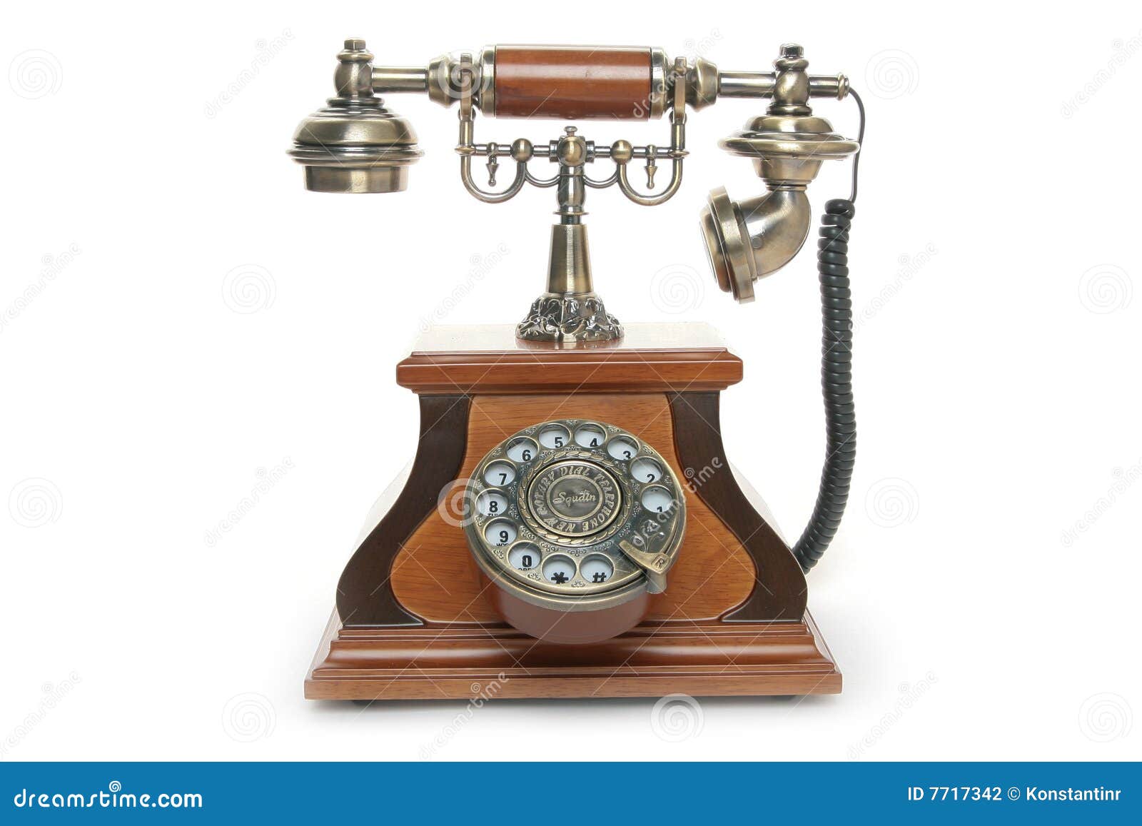 Oude telefoon stock foto. Image of praten, retro, gevormd - 7717342