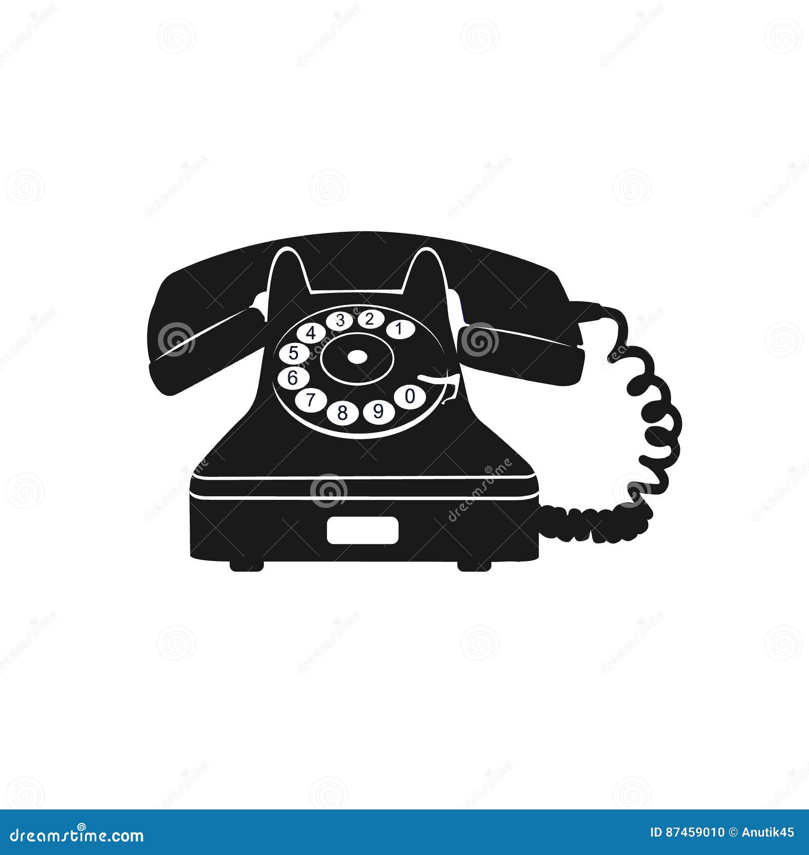 Oude Telefoon, Pictogram, Vector Vector Illustratie - Illustration of ...