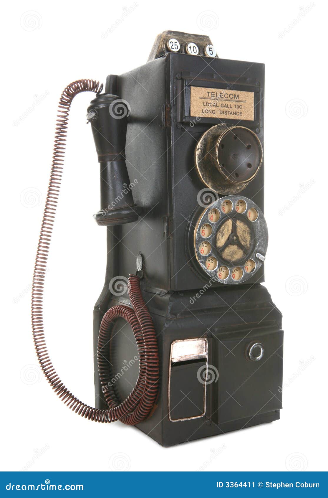 Oude Uitstekende Publieke Telefooncel Stock Afbeelding - Image of ...