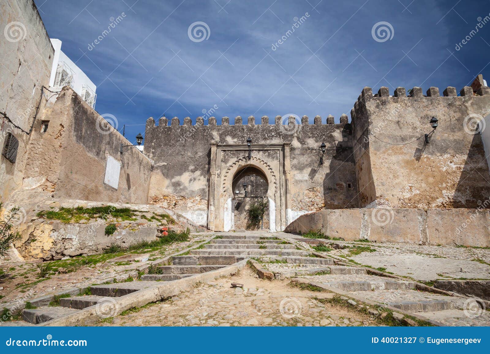 Oude Vesting in Madina. Oud Deel Van Tanger Stock Afbeelding - Image of ...
