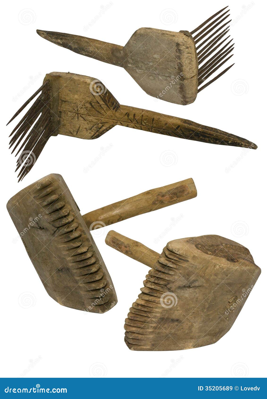 Oude Wolkam En Houten Hamer Stock Afbeelding - Image of scherp, broodje ...