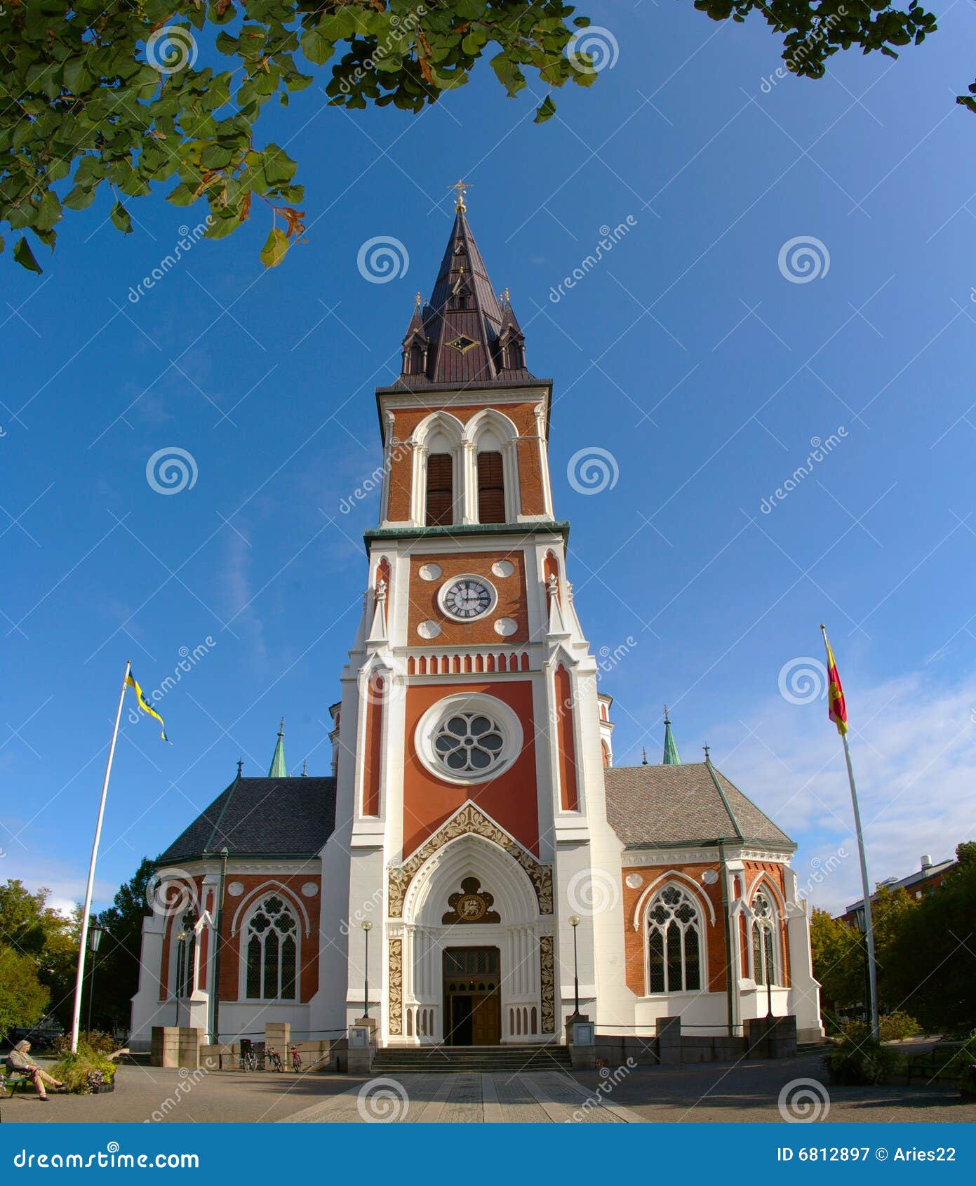 Oude Zweedse Kerk 10MP stock afbeelding. Image of kathedraal - 6812897
