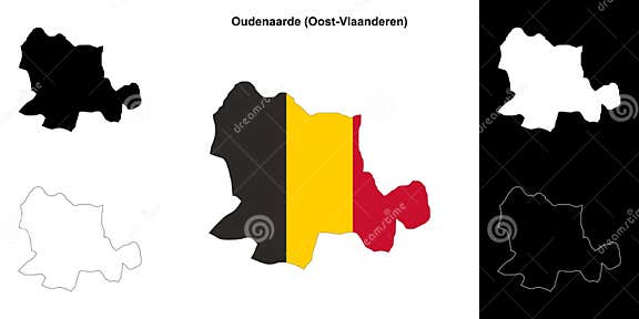 Oudenaarde outline map stock illustration. Illustration of oost - 334838962