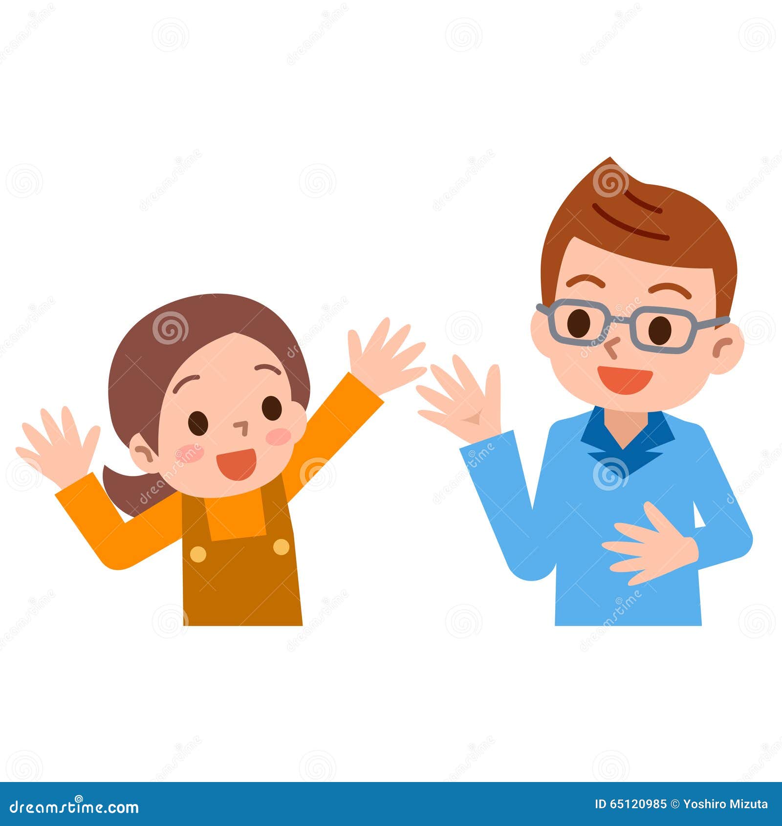 Ouder En Kind Aan Het Gesprek Vector Illustratie - Illustration of ...