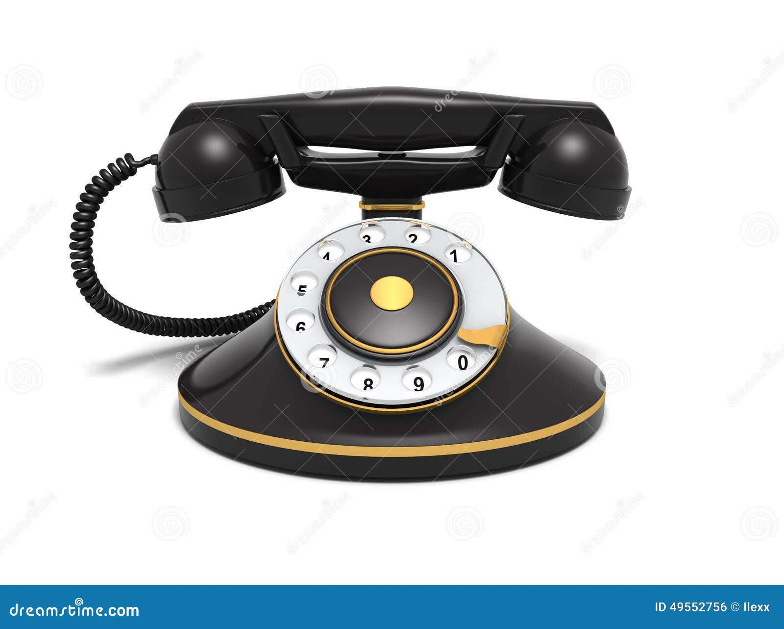 Ouderwetse telefoon stock illustratie. Illustration of roterend - 49552756