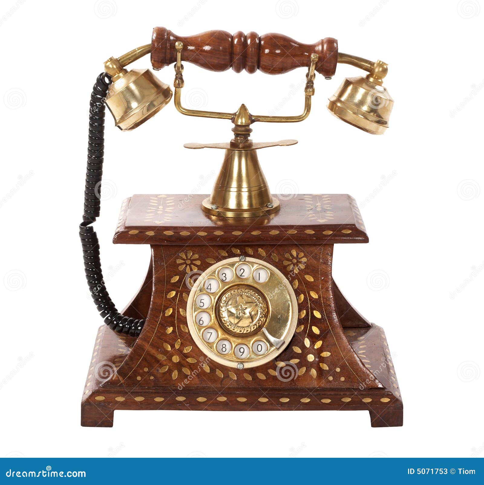 Ouderwetse telefoon stock afbeelding. Image of bureau - 5071753
