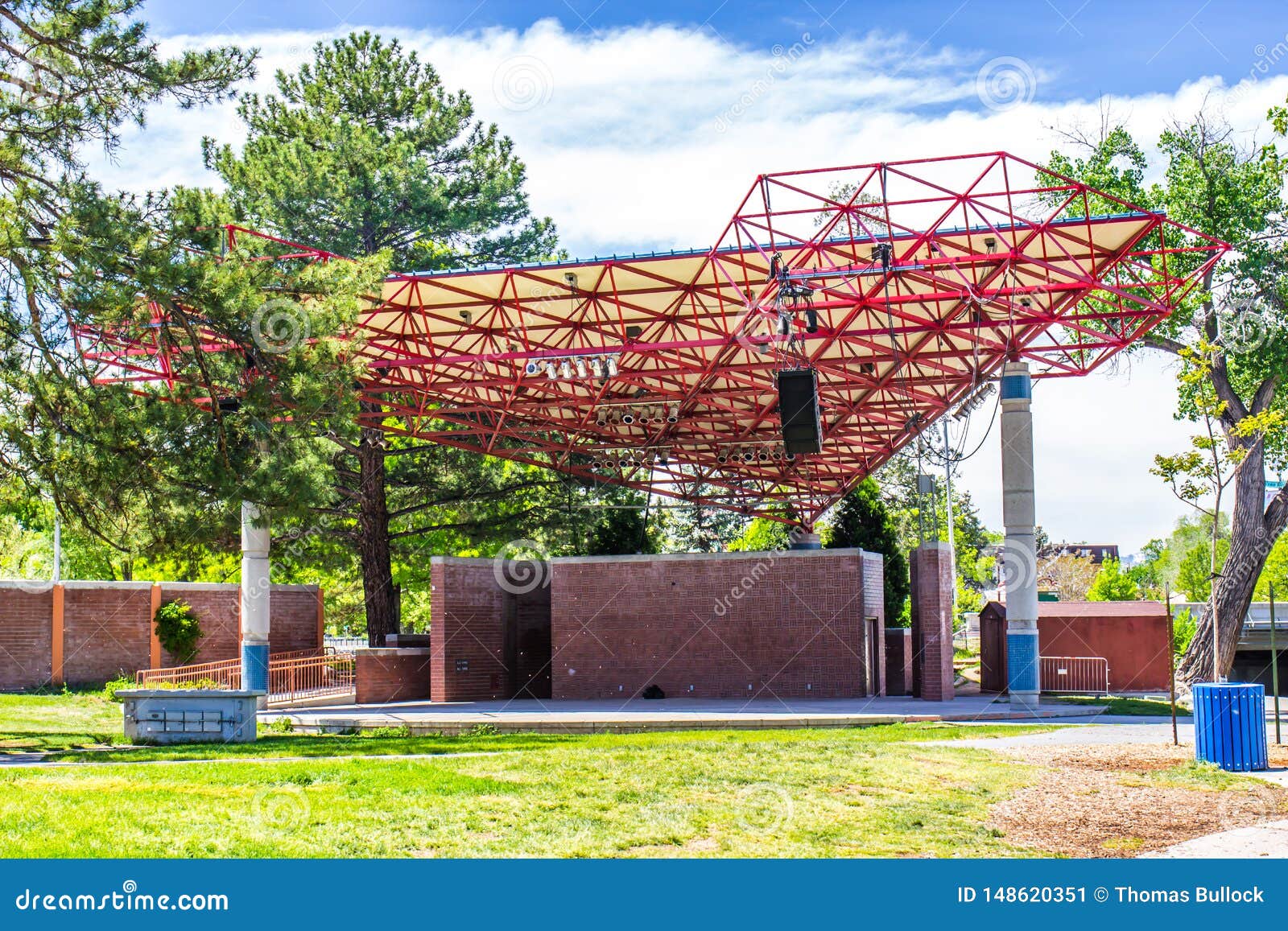 Outdoor Open Air Covered Amphitheater Venue Stock Image - Image of ...