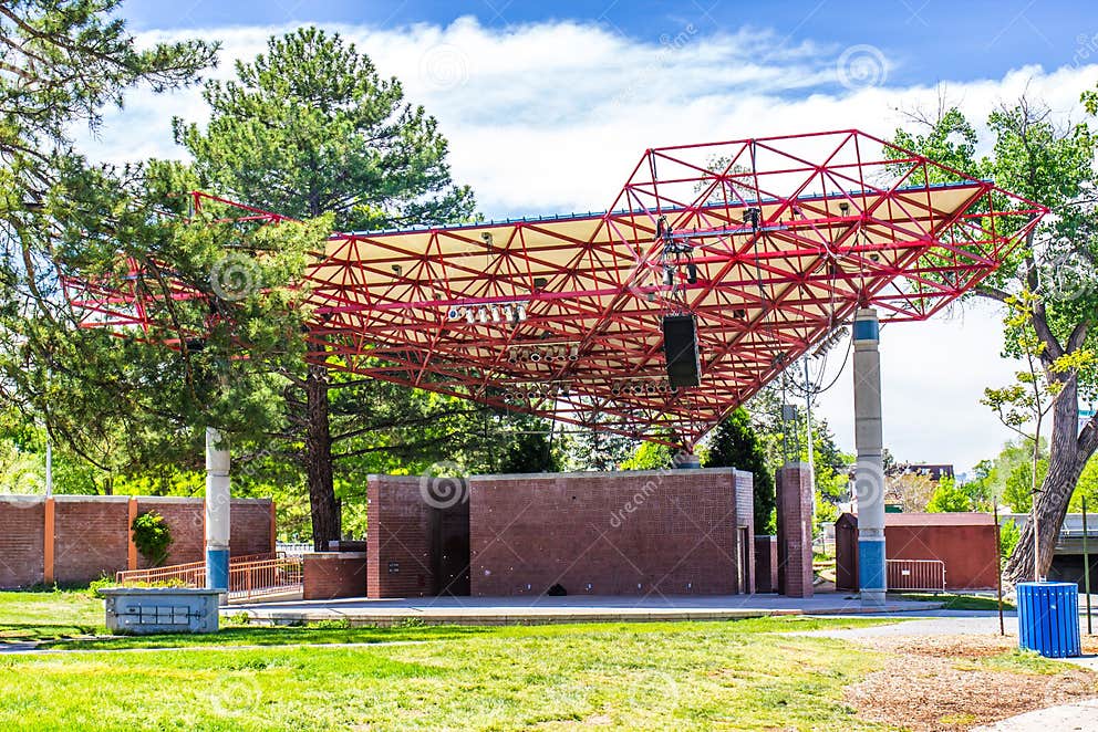 Outdoor Open Air Covered Amphitheater Venue Stock Image - Image of ...