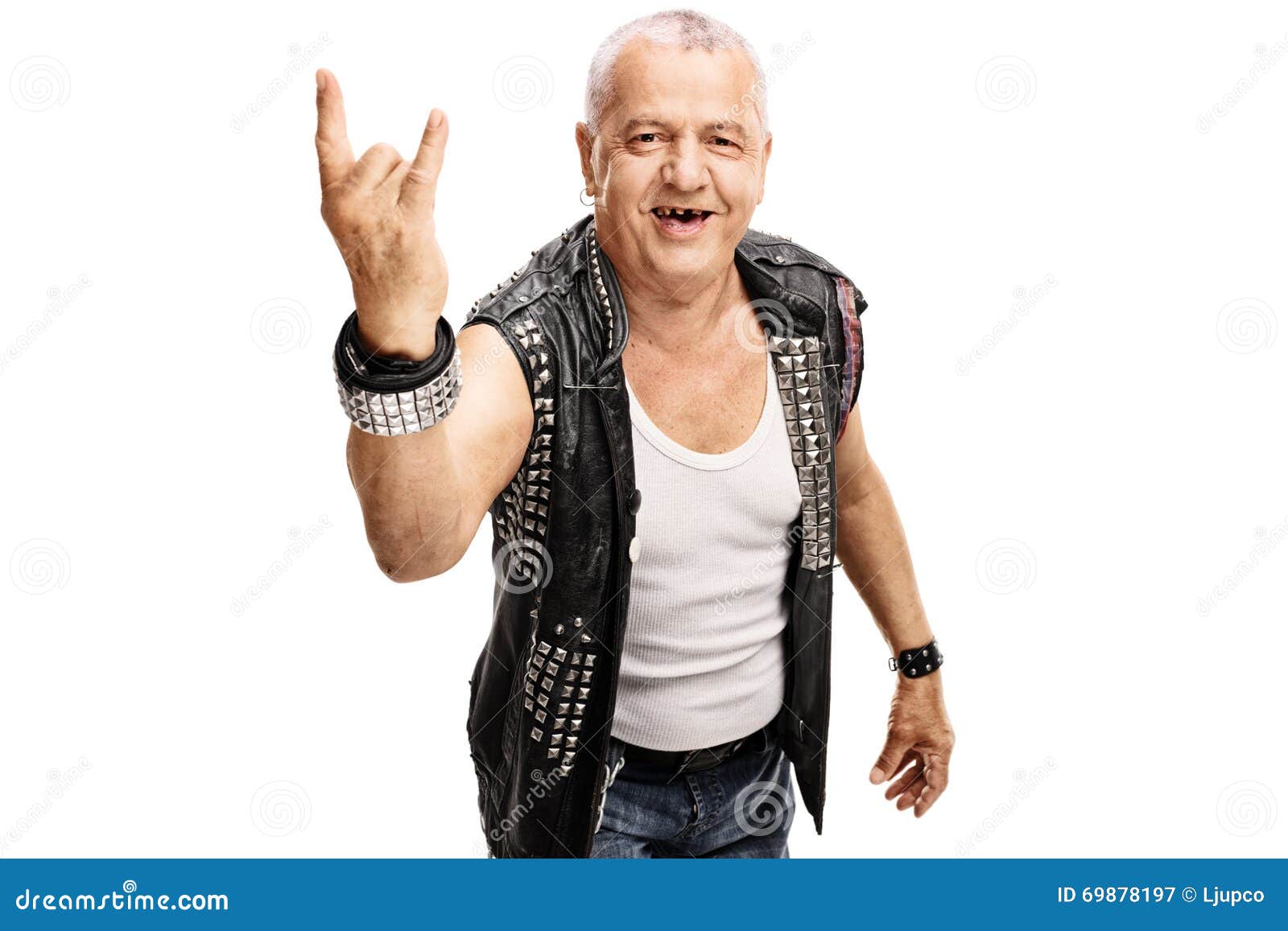 Oudste Die Punker Een Hardcore Gebaar Maken Stock Afbeelding - Image of ...