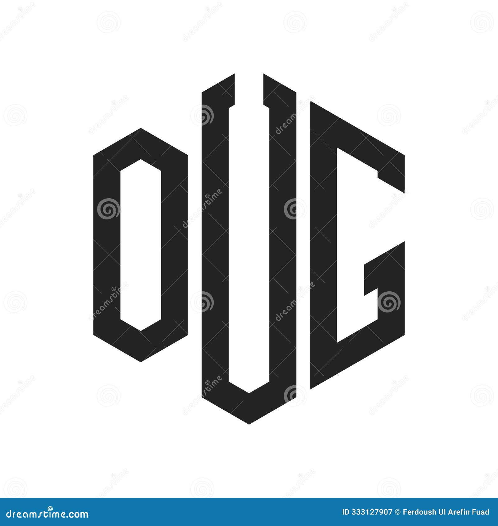 OUG Logo Design. Initial Letter OUG Monogram Logo Using Hexagon Shape ...