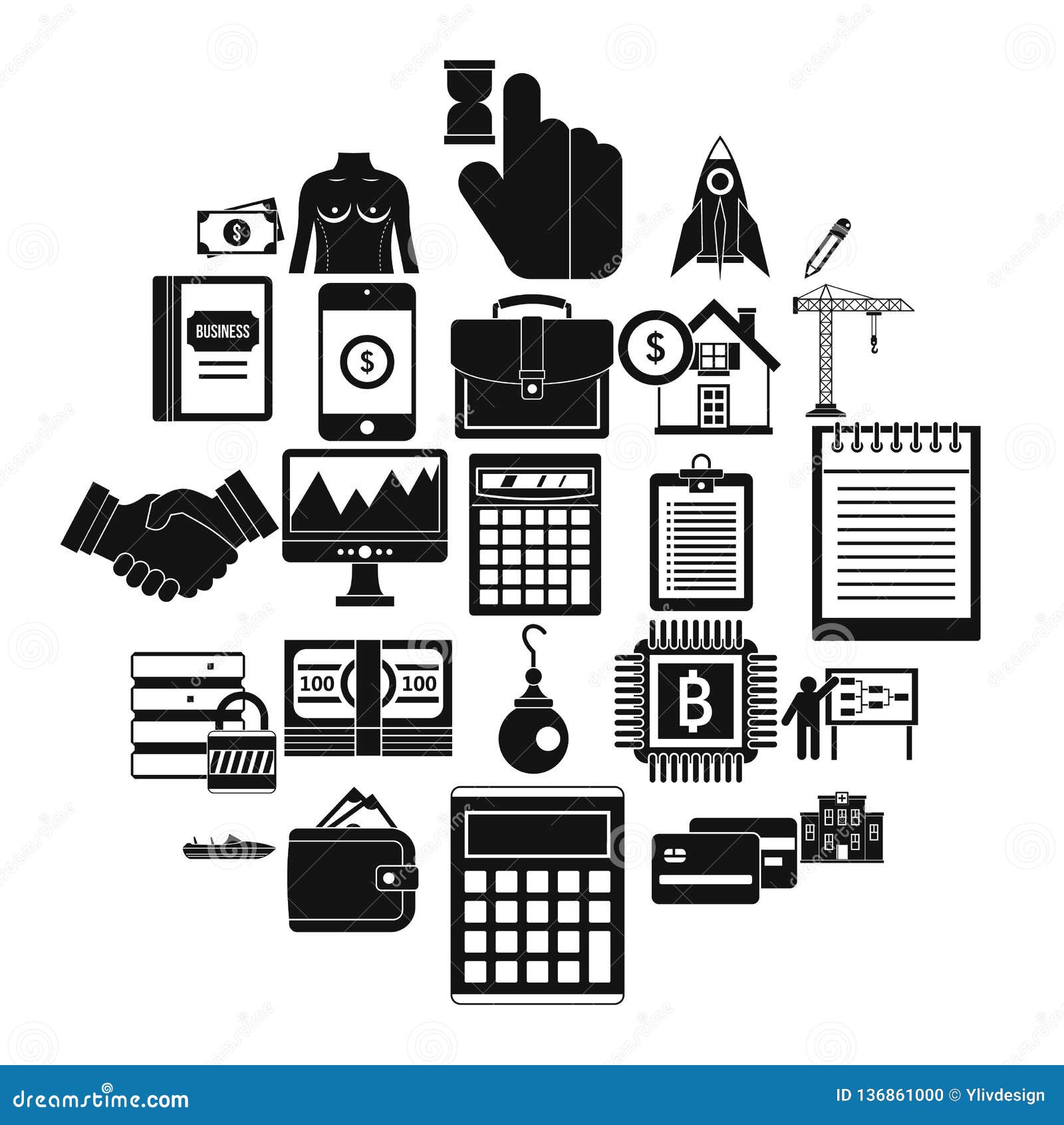 Ought Icons Set, Simple Style Stock Vector - Illustration of banking ...