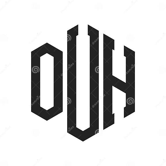 OUH Logo Design. Initial Letter OUH Monogram Logo Using Hexagon Shape ...