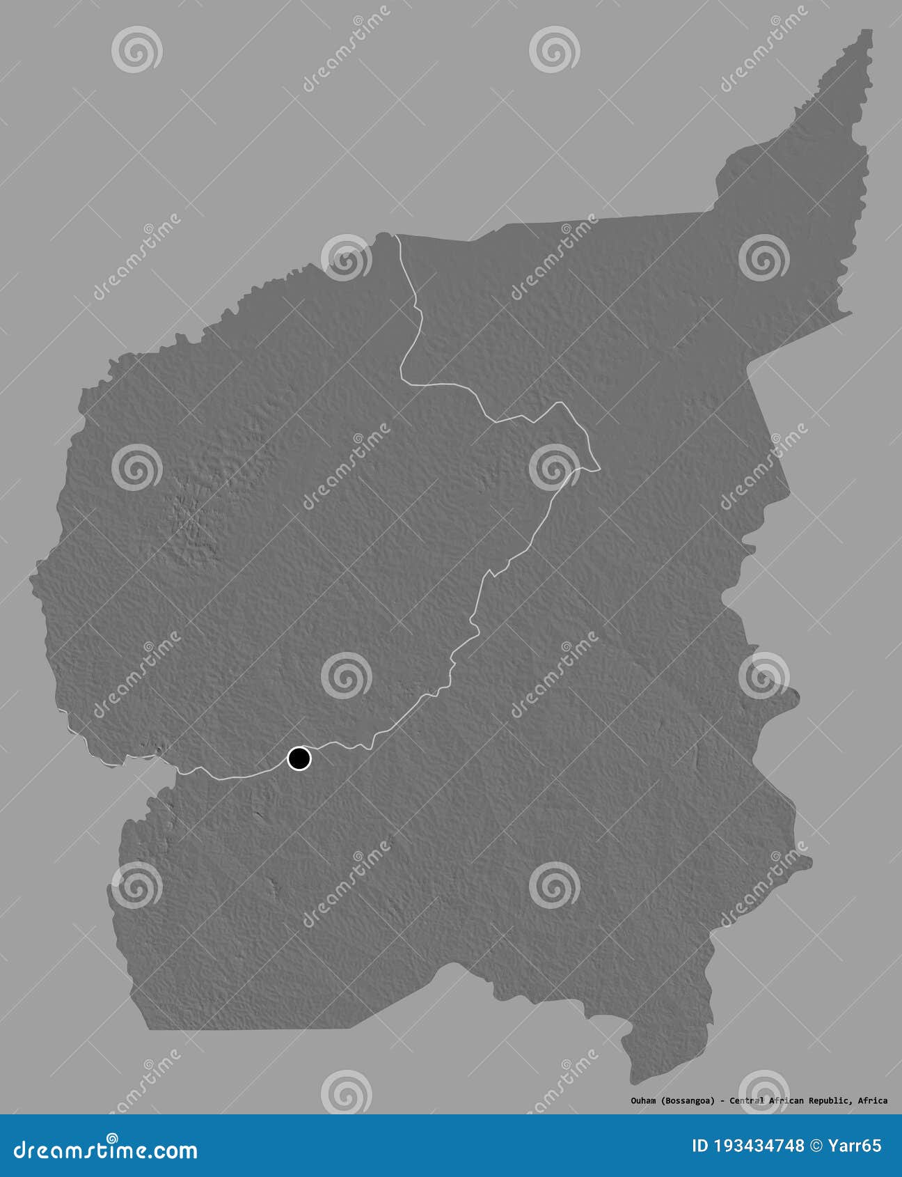 Ouham, Prefecture of Central African Republic, on Solid. Bilevel Stock ...