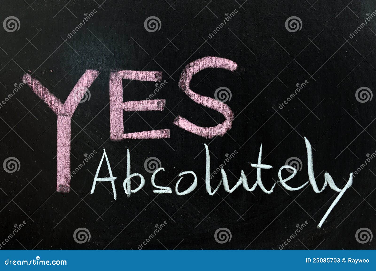 Oui, absolument image stock. Image du tableau, absolument - 25085703