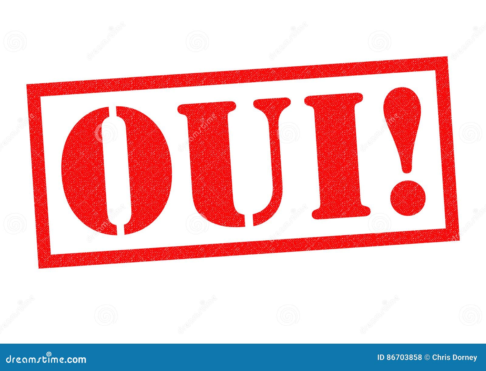 OUI! Carimbo de borracha ilustração stock. Ilustração de sinal - 86703858