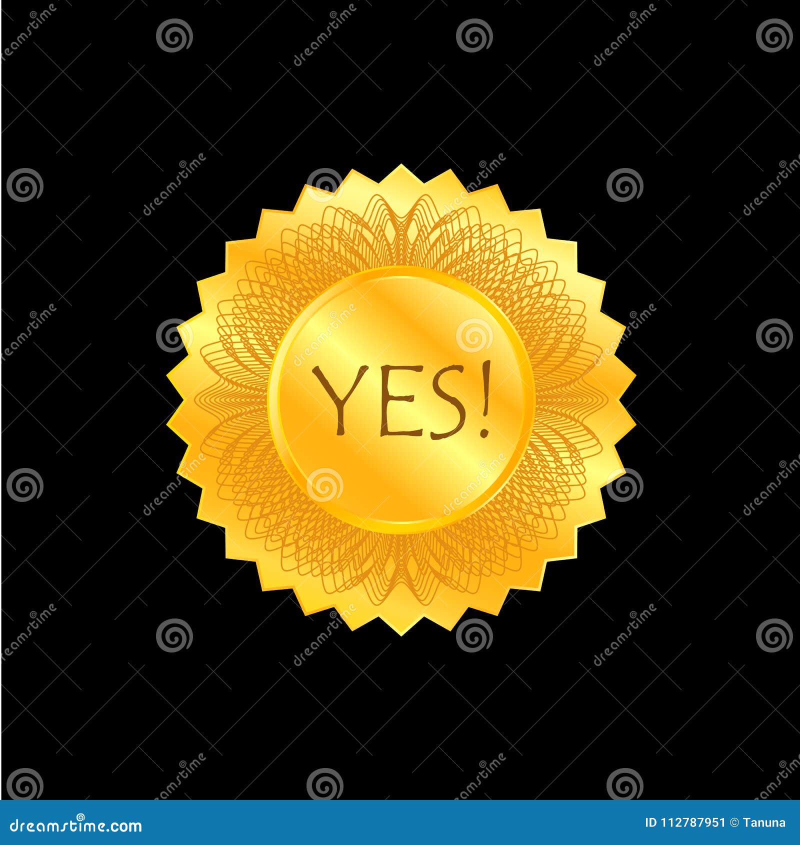 Oui Label, signe, logo illustration de vecteur. Illustration du affiche ...