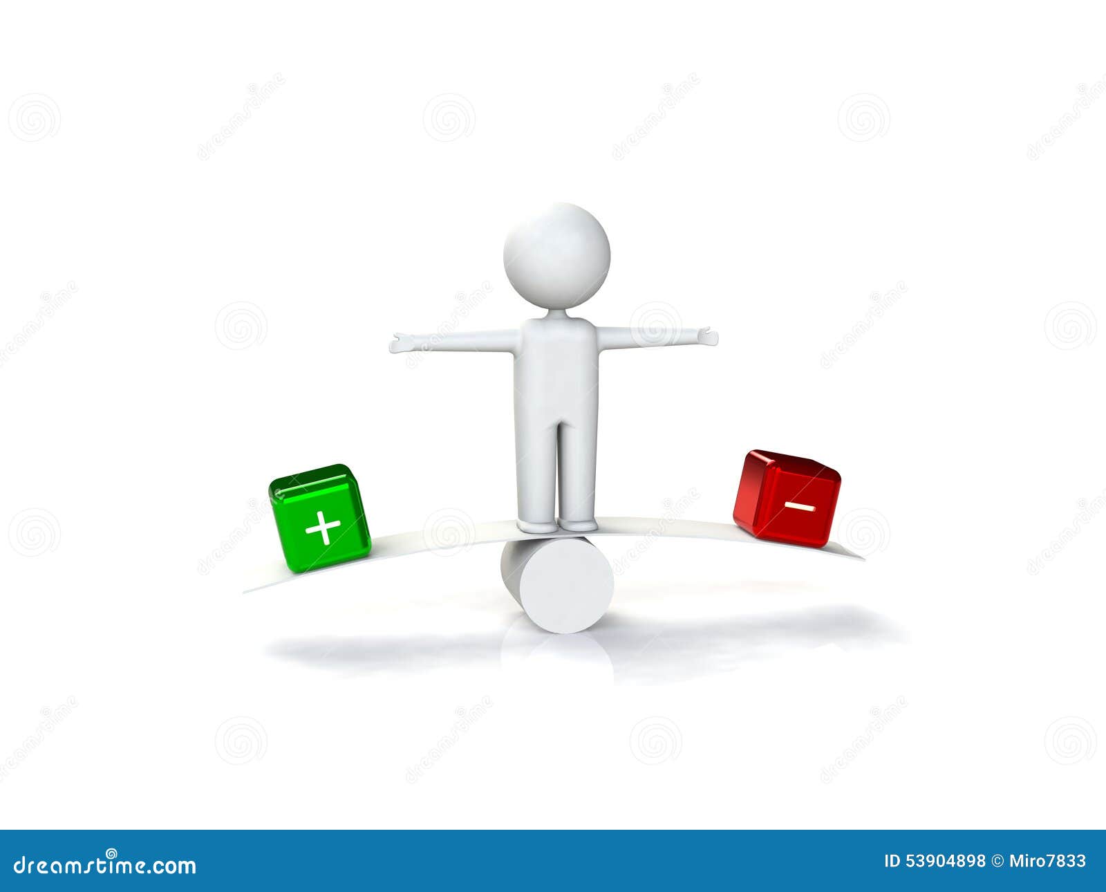 Oui Ou Non Humain De La Décision 3d Illustration Stock - Illustration ...